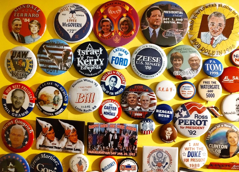 100 Diff PRESIDENTIAL POLITICAL CAUSE Campaign Pinbacks Pins Buttons ...