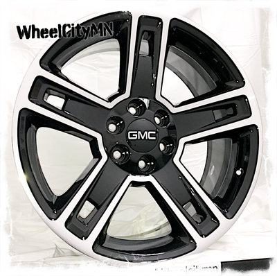 22 inch gloss black machine 2016 Chevy LTZ OE replica 5664 rims GMC ...