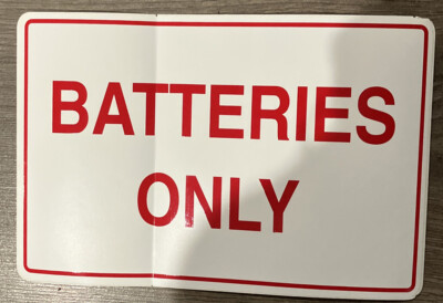 Batteries Only Vinyl Sticker/Decal 5.5” x 8.25” Free US Shipping | eBay