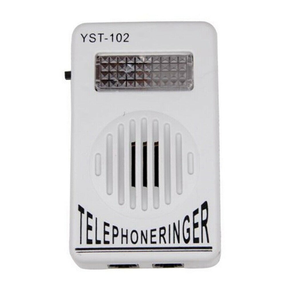 Extra-Loud Telephone Ringer Phone Sound Amplifier Strobe Light Flash ...
