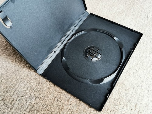 100 x PREMIUM SINGLE BLACK DVD Case 14mm DVD Covers with Clear Outer ...