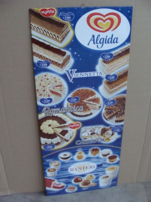 Insegna listino prezzi gelati Algida vintage bar old italy | eBay