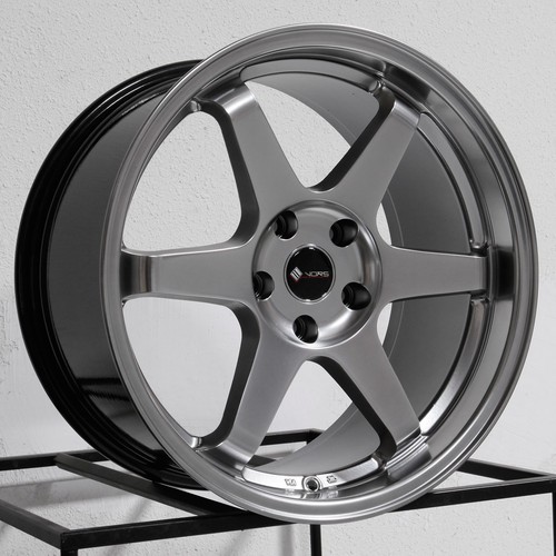 18x8.5/18x9.5 Vors TR37 5x108 35/35 Hyper Black Wheels Rims Set(4) 73.1 ...