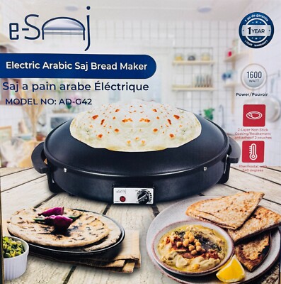 Electric Saj Arabic Bread Maker 16" Non-stick Tabun Markouk Thyme Pie ...