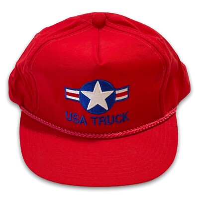 Vintage Snapback Trucker Hat USA Truck Embroidered Logo 90s Cap | eBay
