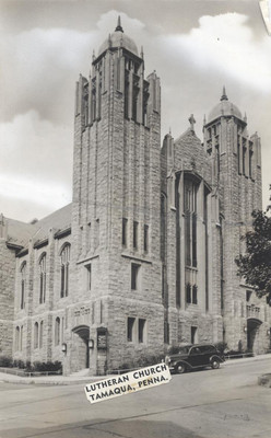 VINTAGE PHOTO OF LUTHERAN CHURCH W/ VINTAGE CAR - TAMAQUA, PA | eBay