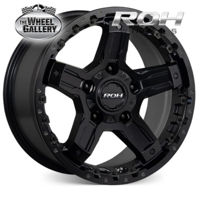 ROH Rock 17x9 6/139.7 Matt Black Tint Mill Set of Alloy Wheels | eBay