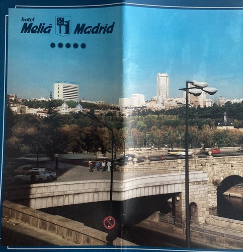 1980s MELIA HOTEL MADRID,SPAIN BROCHURE FOLDER TRAVEL VINTAGE ART ...