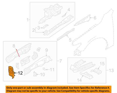 MAZDA OEM 19-20 3 Fender Structural Components Rails-Front Mount Left ...