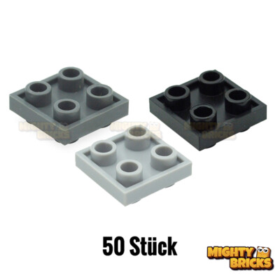50x Plates Modified 2x2, Platte mit Noppen beidseitig bebaubar ...