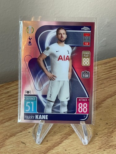 Harry Kane 2021-22 Topps Chrome Match Attax UCL Champions League Soccer ...