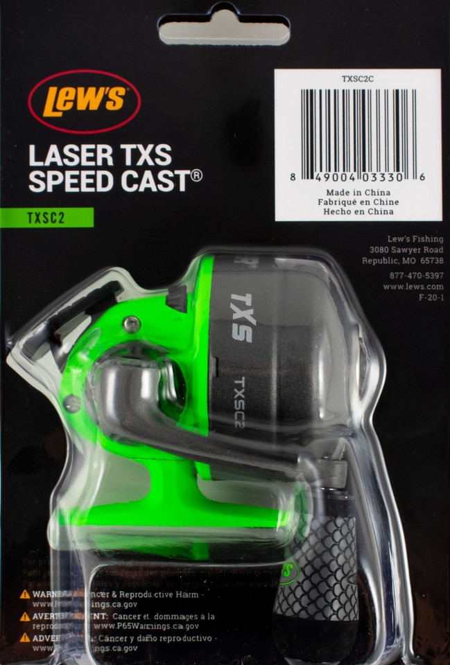 (LOT OF 4) LEW'S LASER TXS TXSC2 4.4:1 GEAR RATIO SPINCAST REEL CLAM ...