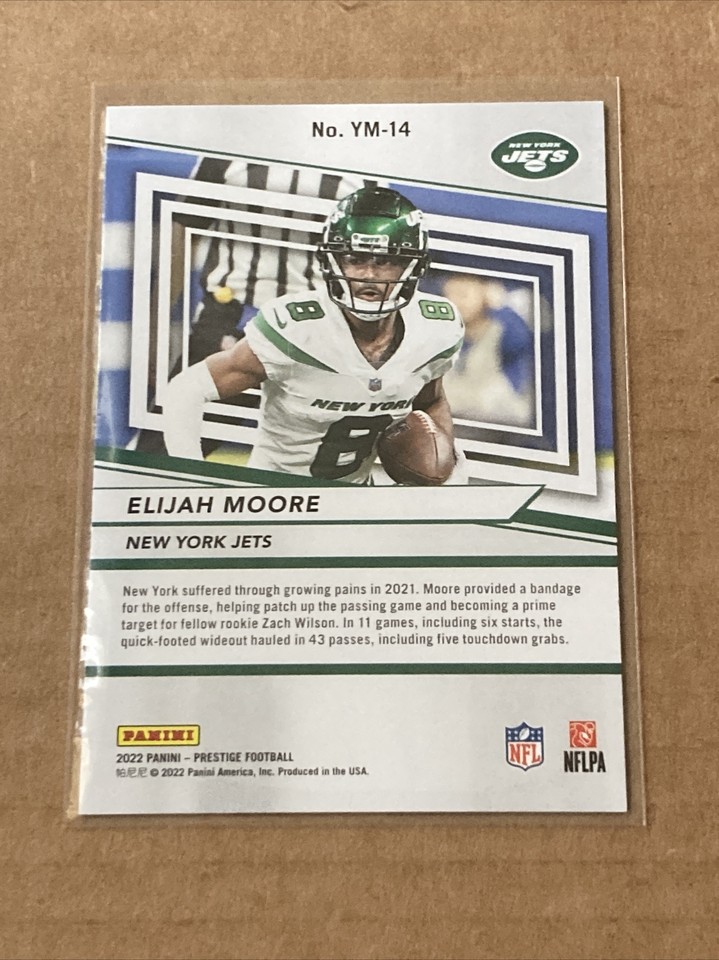 2022 Prestige Youth Movement Elijah Moore #YM-14 Insert Jets Browns | eBay