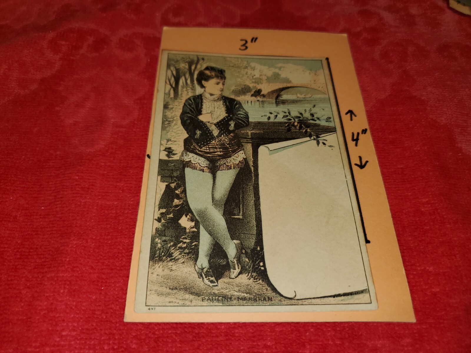 VICTORIAN TRADE CARD OF ACTRESS PAULINE MARKHAM | eBay