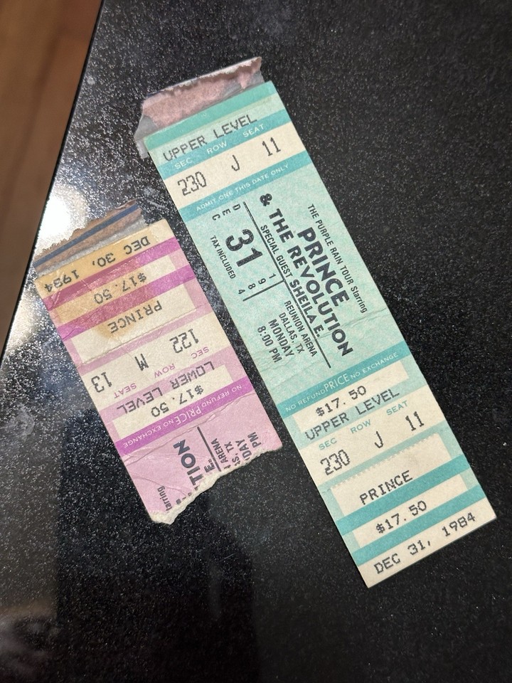 1984 PRINCE & The Revolution CONCERT TICKET STUBs Purple Rain Reunion ...