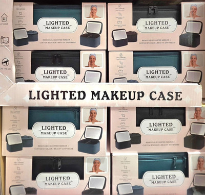 Real Her Lighted Train Case Black or Green with LED Mirror - New In ...