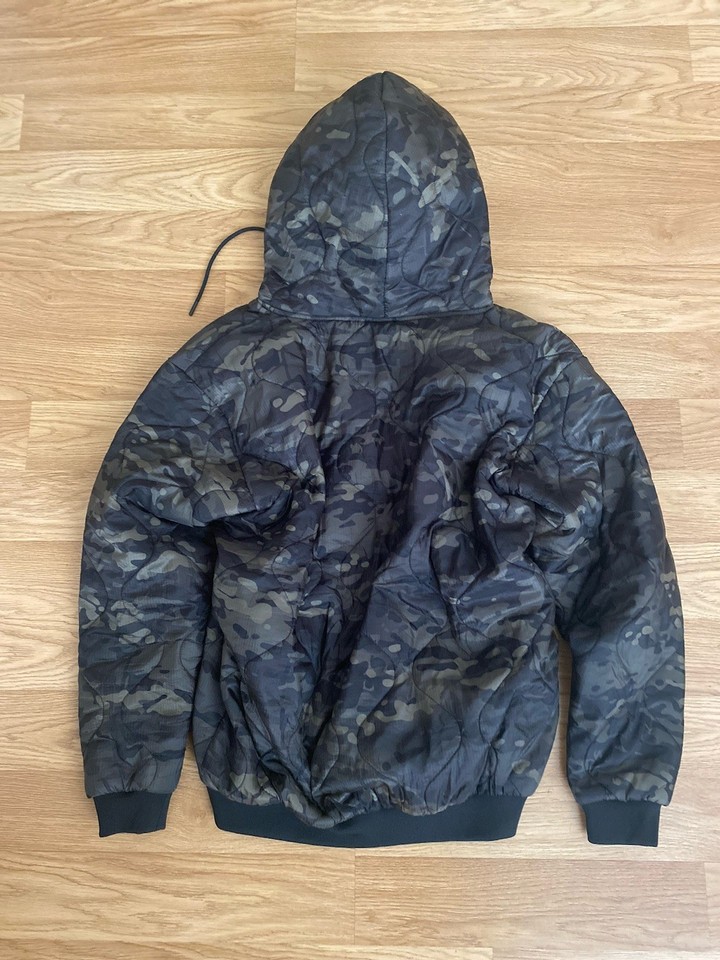 Woobie Hoodie jacket zip up BLACK MULTICAM/OCP Multi LARGE Light Weight ...