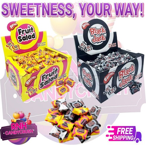 Party Candy Gummy Black Jacks Fruit Salad Chews - Retro Pick & Mix ...