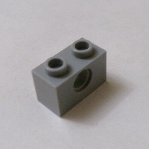 Lego x3 Light Bluish Gray 1x2 Bricks, One Center Round Hole, 3700 (028 ...