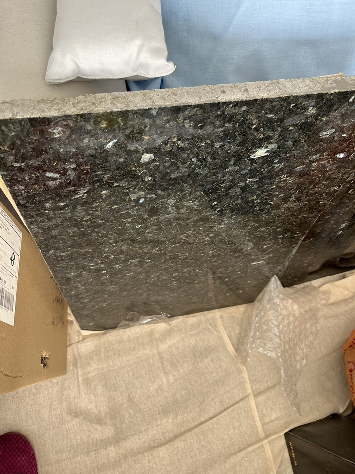 Black Granite Worktop Off cuts (1 Large and 1 Medium Size) | eBay UK