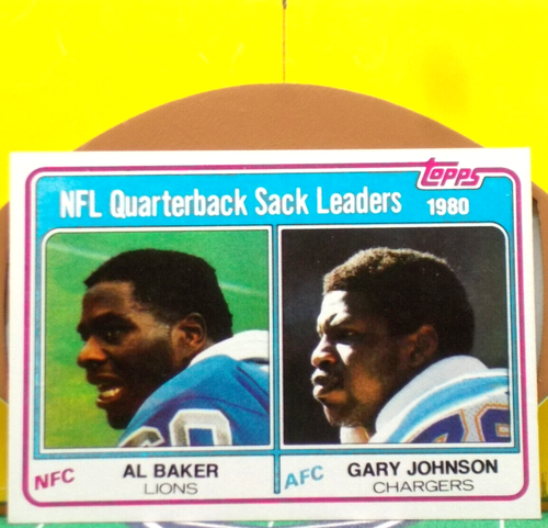 1981 TOPPS Football Card # 3 *** QUARTERBACK SACK LEADERS *** Baker ...