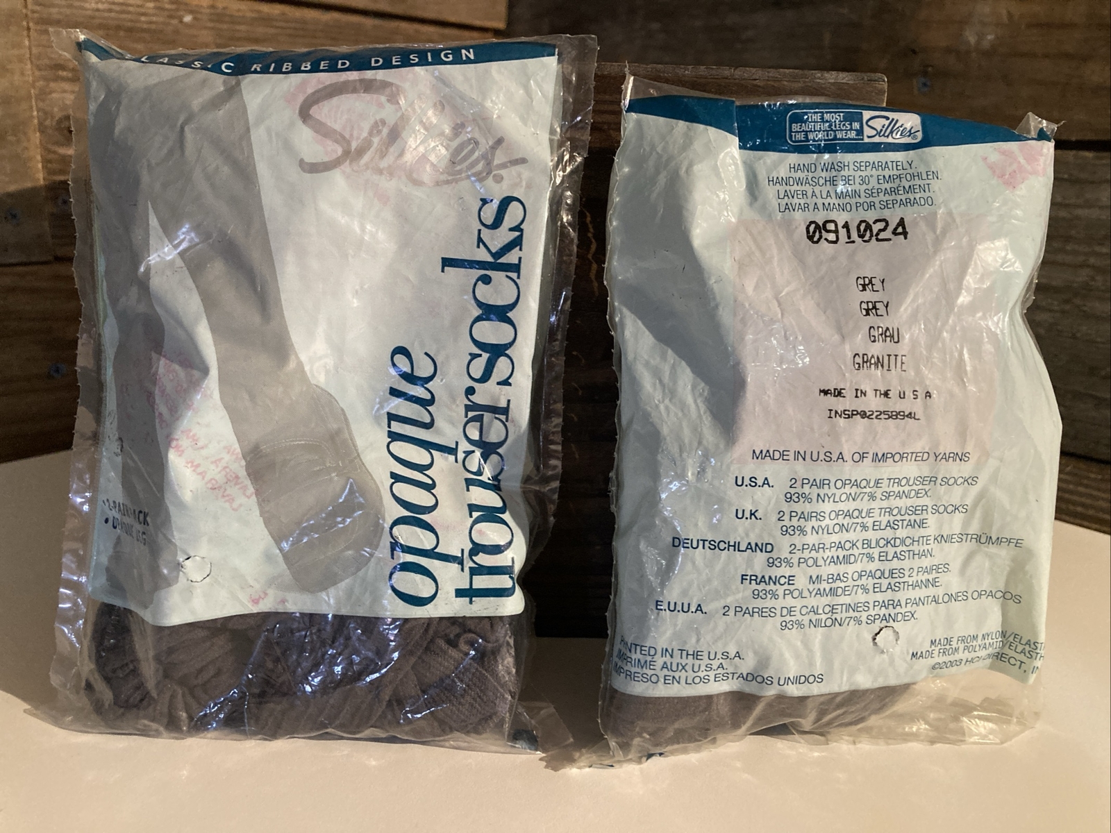 Silkies Opaque Trouser Socks Lot of 2 Packs Grey NOS Sealed 091024 | eBay