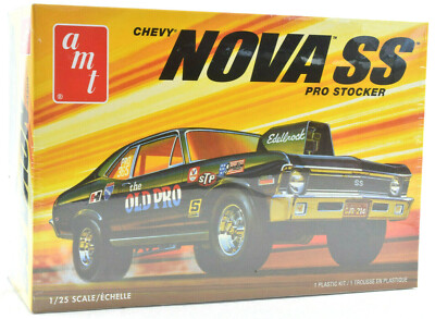 AMT "Old Pro" 1972 Chevy Nova SS Pro Stocker 1:25 Plastic Model Car Kit ...