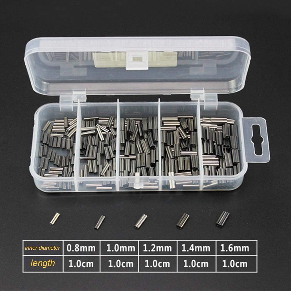 5size Single Barrel Crimping Sleeves Fishing Line Wire Leader Copper ...