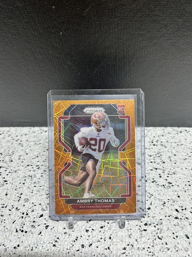 2021 Prizm Ambry Thomas Orange Lazer Laser Rookie Card RC | eBay