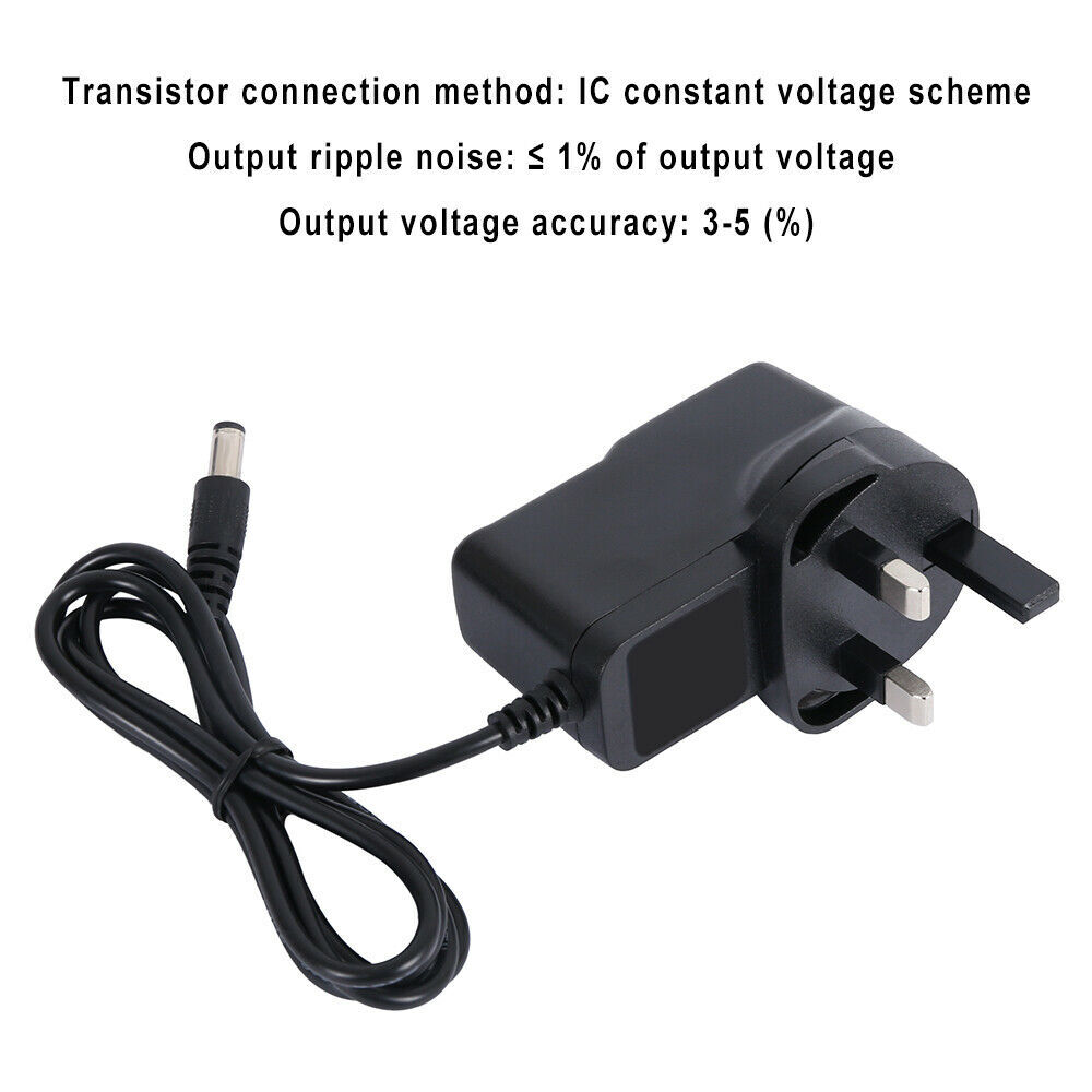 Hot AC/DC 9V/12V UK Plug Power Supply Adapter Plugs Converter Charge ...