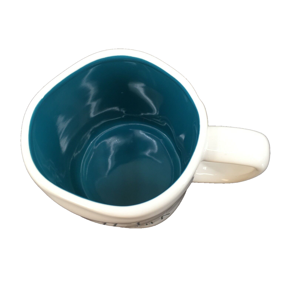 Rae Dunn #1 Teacher Mug Turquoise/Teal/Blue Inside | eBay