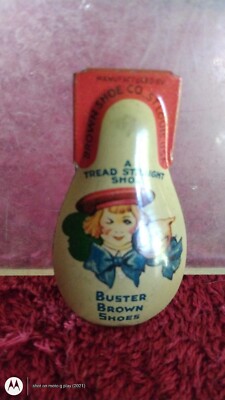 Antique Advertising Buster Brown Shoes Tin Litho Clicker USA | eBay