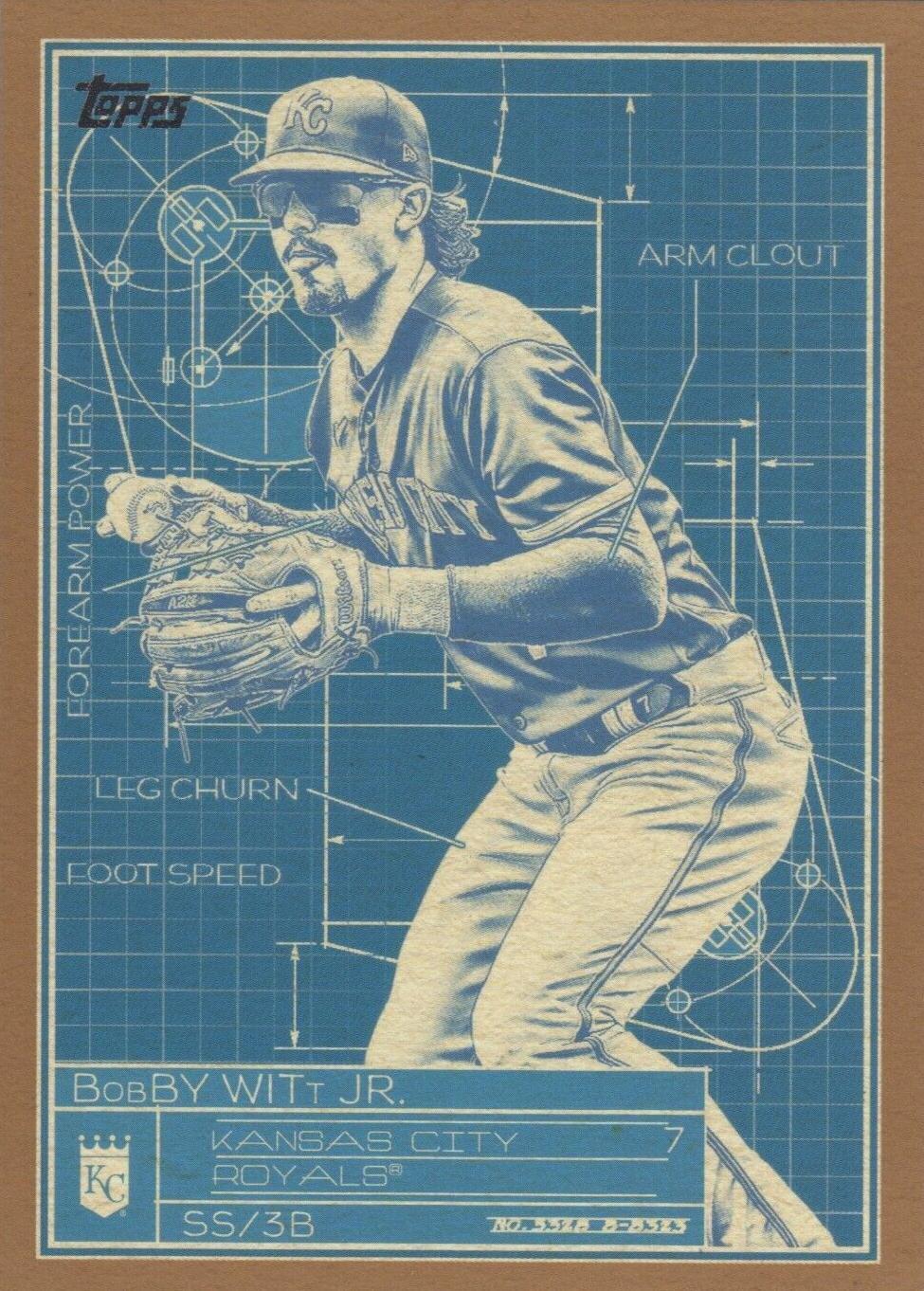 2024 Topps Series 1 - Superstar Blueprint Bobby Witt Jr. #SB-25 Gold ...