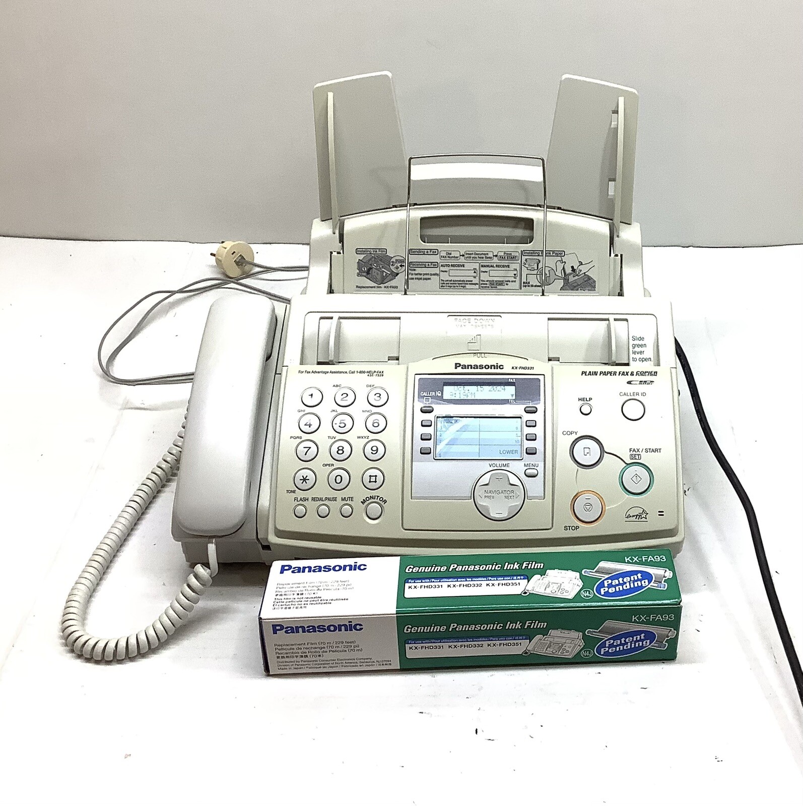 Panasonic KX-FHD331 Compact Plain Paper Fax Machine With Ink Film | eBay