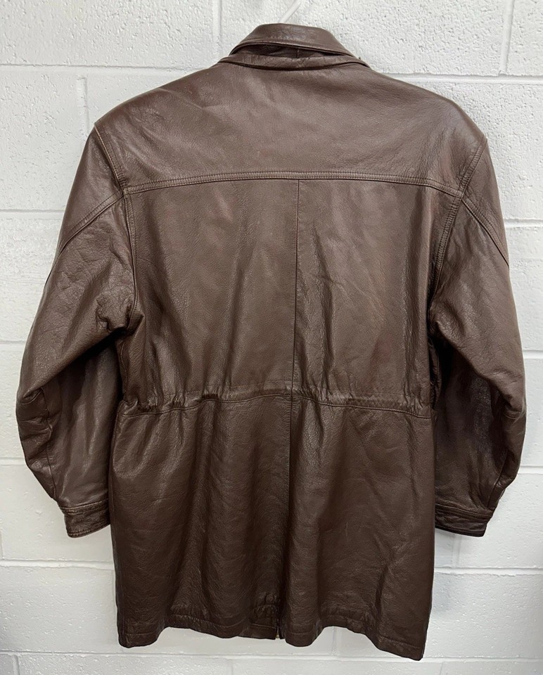 VTG Orvis Genuine Brown Leather Long Anorak Jacket / Men’s Medium | eBay