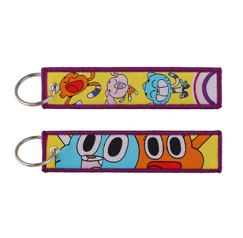 The Amazing World of Gumball Cartoon Embroidered Double Sided Key Tag ...