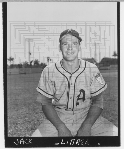 Jack Littrell - 1951 Philadelphia Athletics - 4"x5" original contact ...