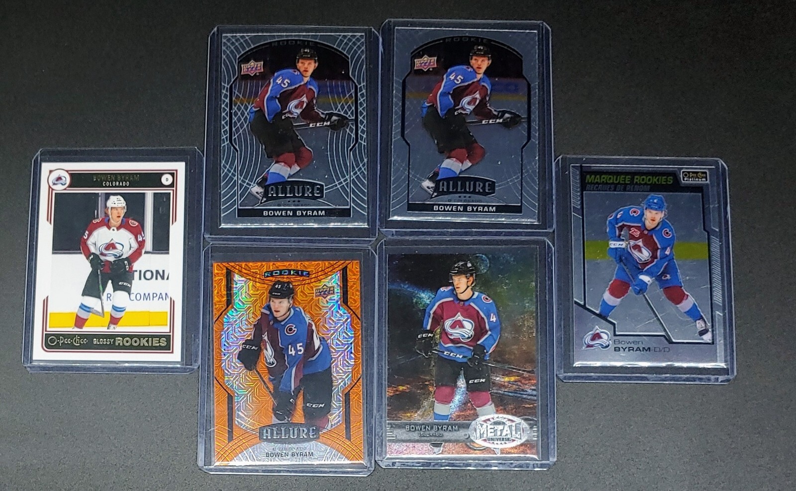 Bowen Byram rookie lot Allure O Pee Chee Metal Universe Colorado Avs | eBay