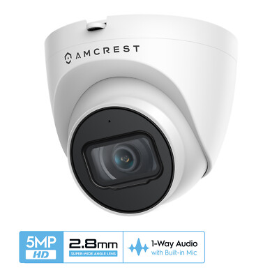 Amcrest UltraHD 5MP Turret PoE Outdoor Security IP Camera IP5M-T1179EW ...