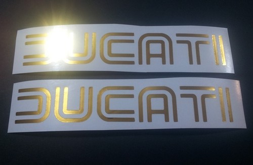 Gold Chrome Ducati sticker PAIR 183mm x 30mm | eBay Australia