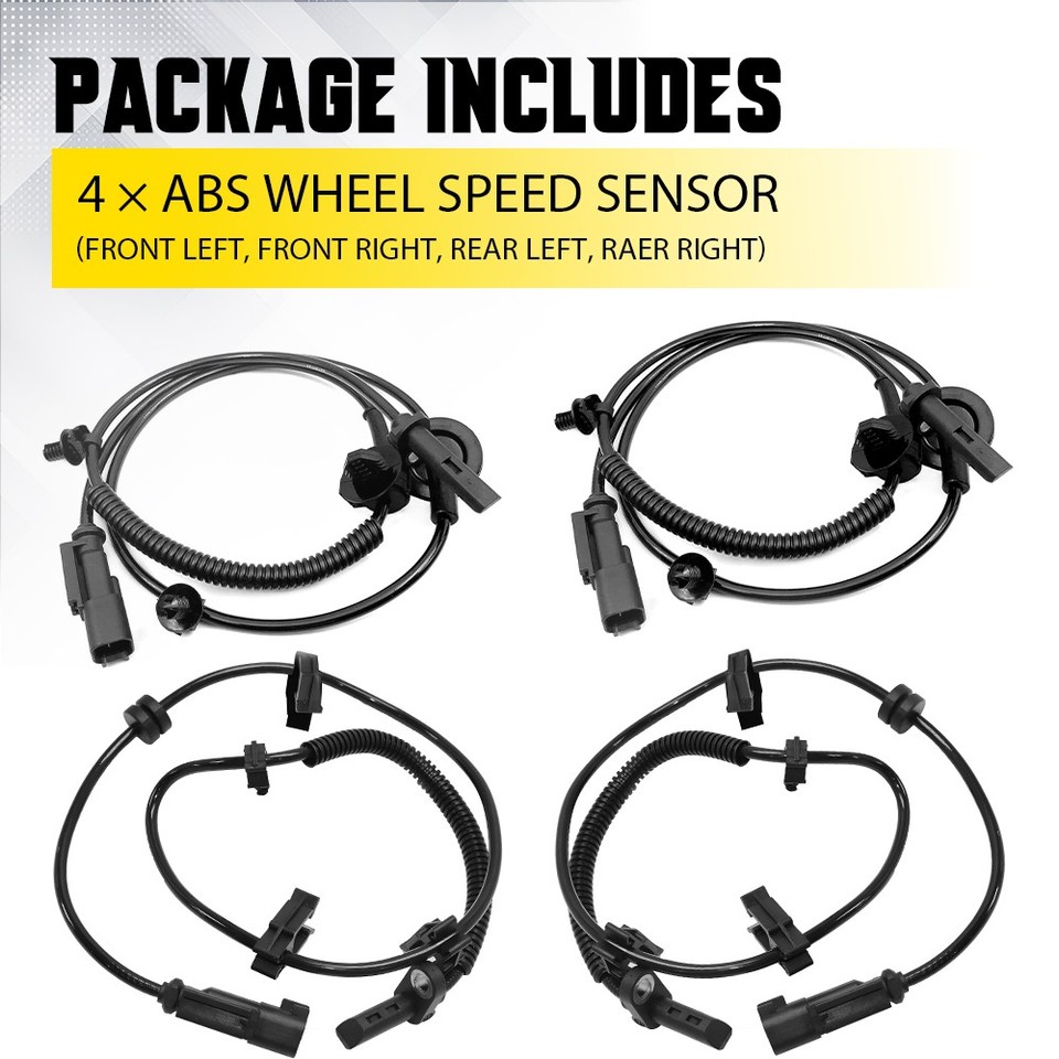 Front Rear Wheel Speed Sensors LH / RH Set Fits Chevrolet Traverse ...