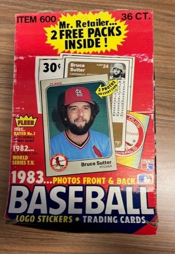 1983 Fleer Baseball Box with 38 sealed packs. | eBay