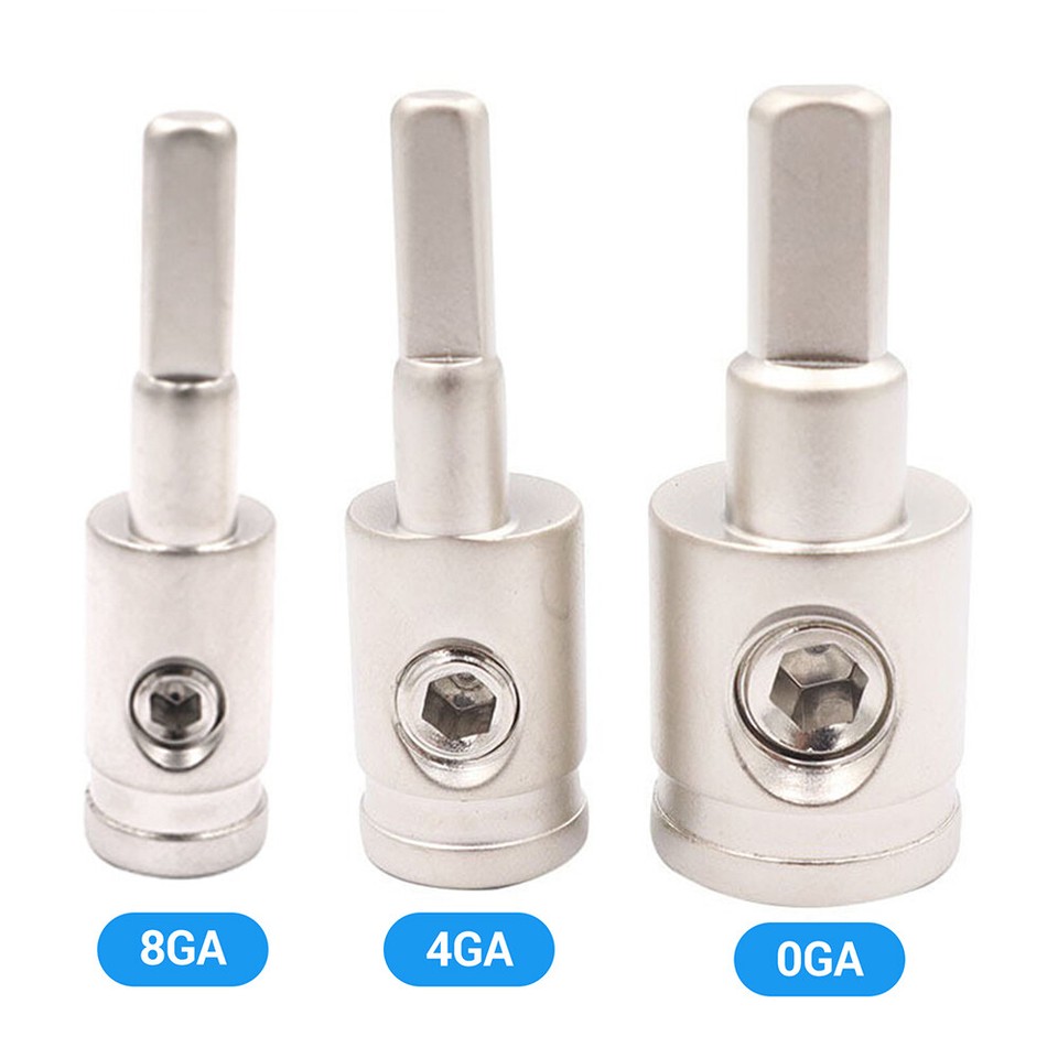 4Pcs 1/0 Gauge To 0/4/8 Gauge Pin AWG Power Wire Reducer Car Audio Amp ...
