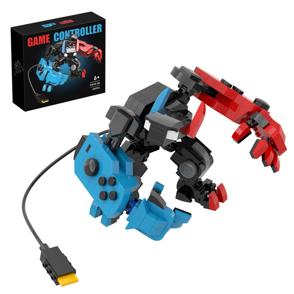 MOC Red Blue Game Handle Building Blocks PS Controller Machine Robot ...