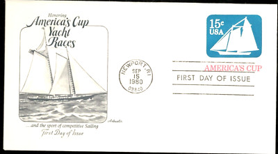 YACHT RACING AMERICA'S CUP ARTMASTER CACHET FDC 1980 UNADDR | eBay