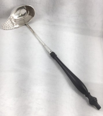 Vintage Silver Plate w/Wood Handle Large Wine Straining Ladle-15" | eBay
