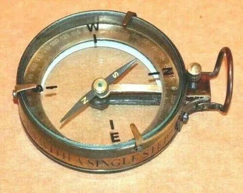 Antique brass compass nautical spencer map reader magnifying LOTS OF 2 ...