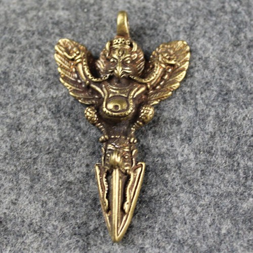 Copper Statues Tibetan Garuda Golden-Winged Peng Bird Amulet Pendant ...