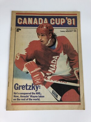 Canada Cup 1981 Toronto Sun Insert w/ Wayne Gretzky - Newspaper | eBay