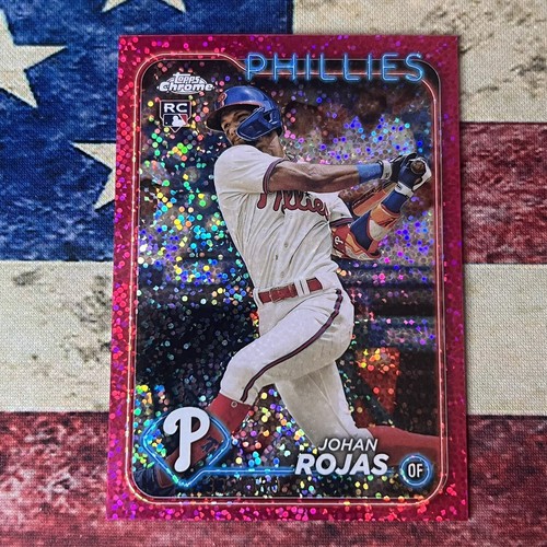 Johan Rojas RC 2024 Topps Chrome Magenta Pink Speckle Refractor /350 ...